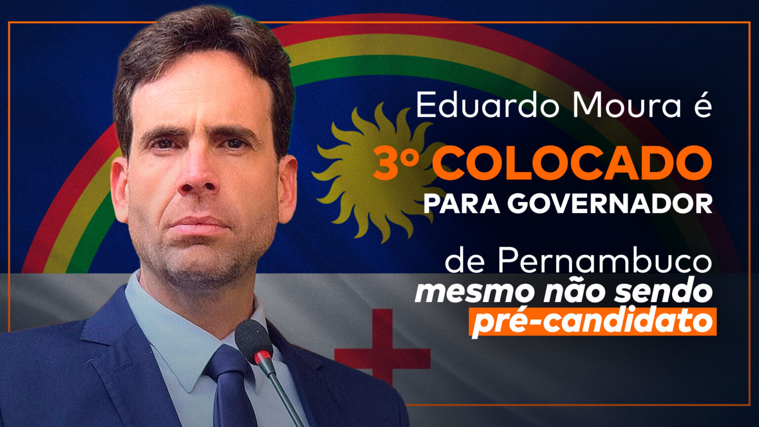 Eduardo Moura para Governador de Pernambuco: Pesquisa Mostra NOVO em 3º Lugar